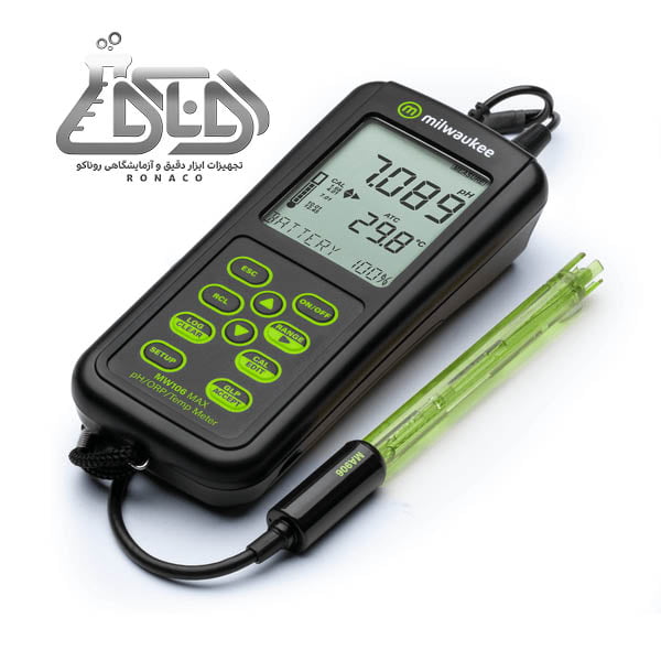 پی اچ متر پرتابل MW106MAX محصول شرکت Milwaukee - فروشگاه تجهیزاتی آزمایشگاهی روناکو